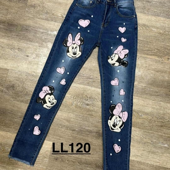 Disney | Jeans | Disney Womens Straight Leg Jeans With Minnie Mouse And ...